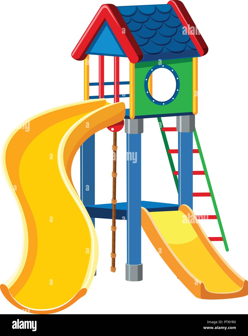 Playground cubby house white background illustration Stock Vector Image ...