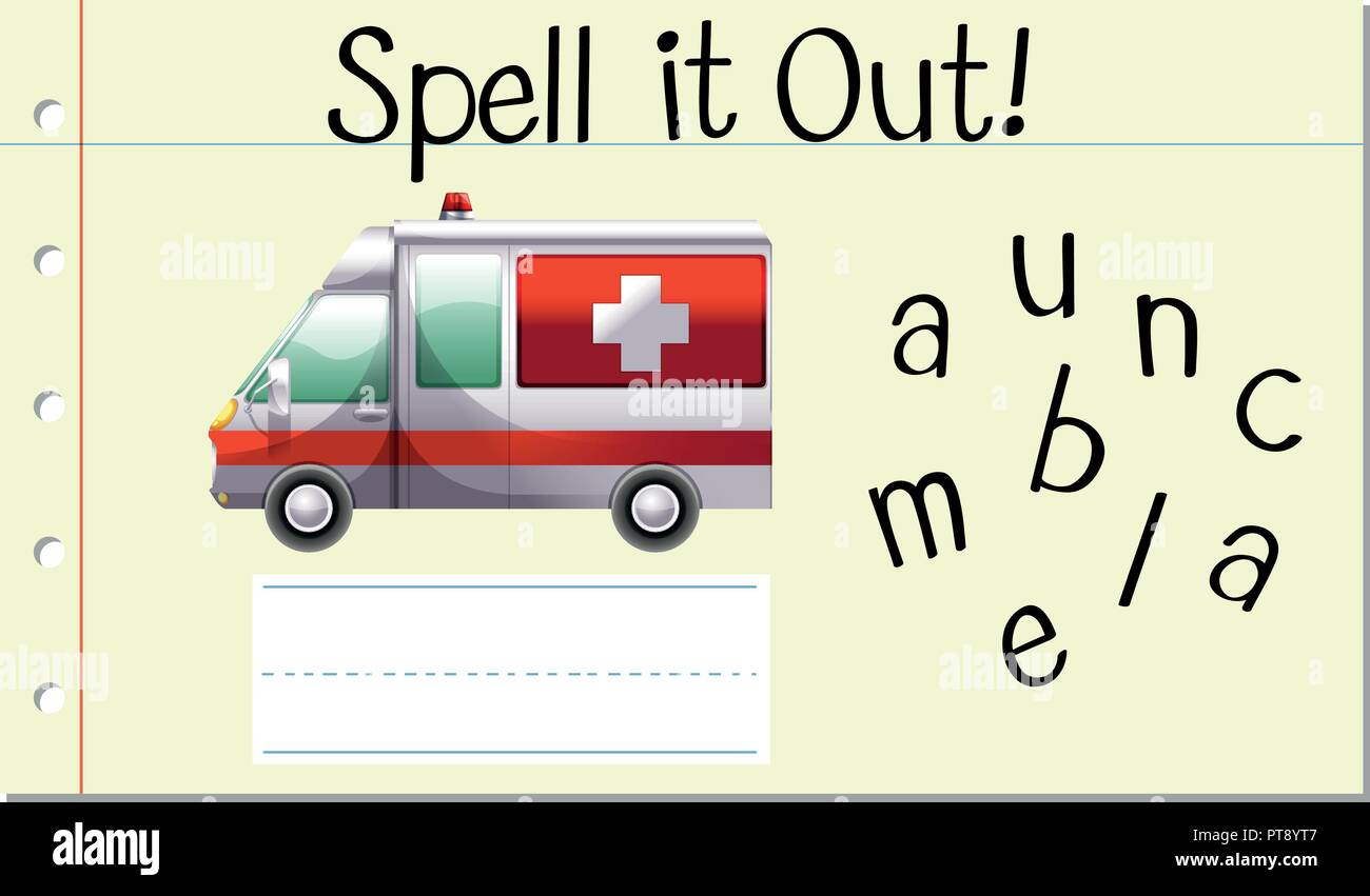 Spell it out ambulance illustration Stock Vector Image & Art - Alamy