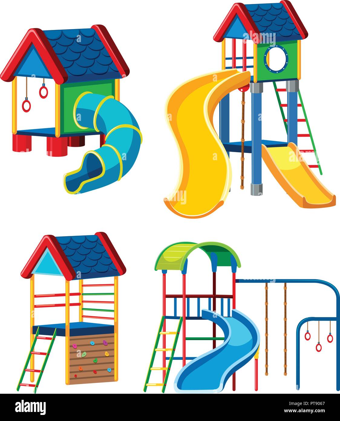 Set of playground equipment illustration Stock Vector Image & Art - Alamy