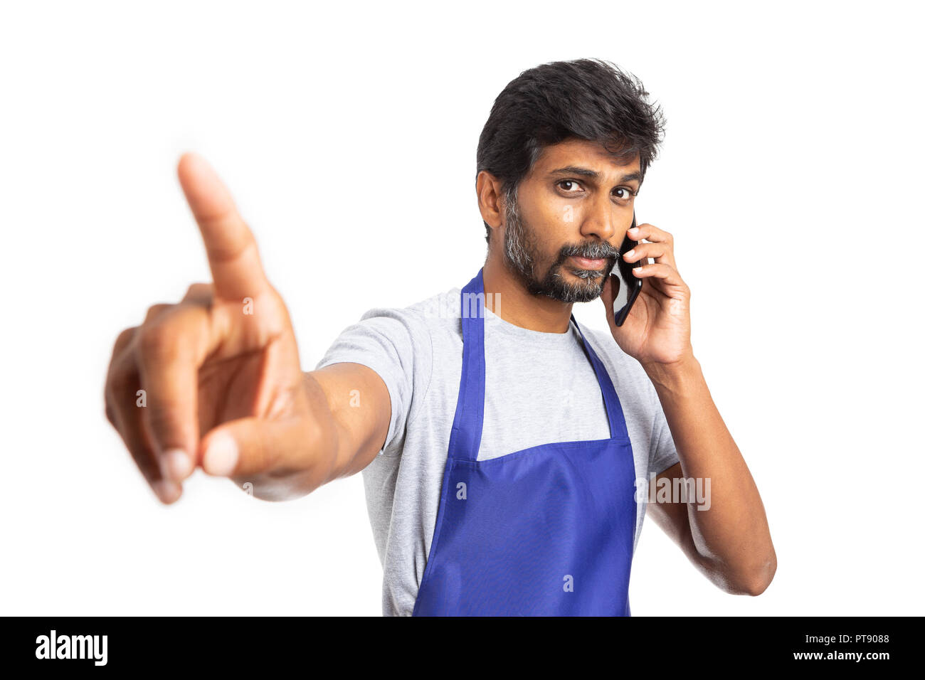 Indian mobile phone shop owner hi-res stock photography and images - Alamy