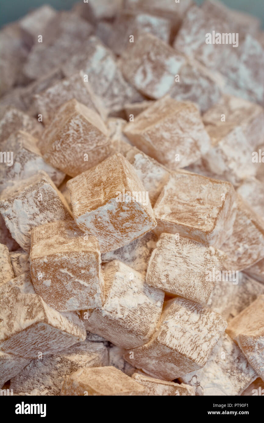 Load of traditional turkish delight lokum candy Stock Photo - Alamy