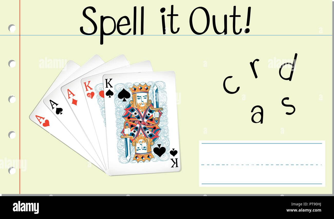 Spell it out cards illustration Stock Vector Image & Art - Alamy