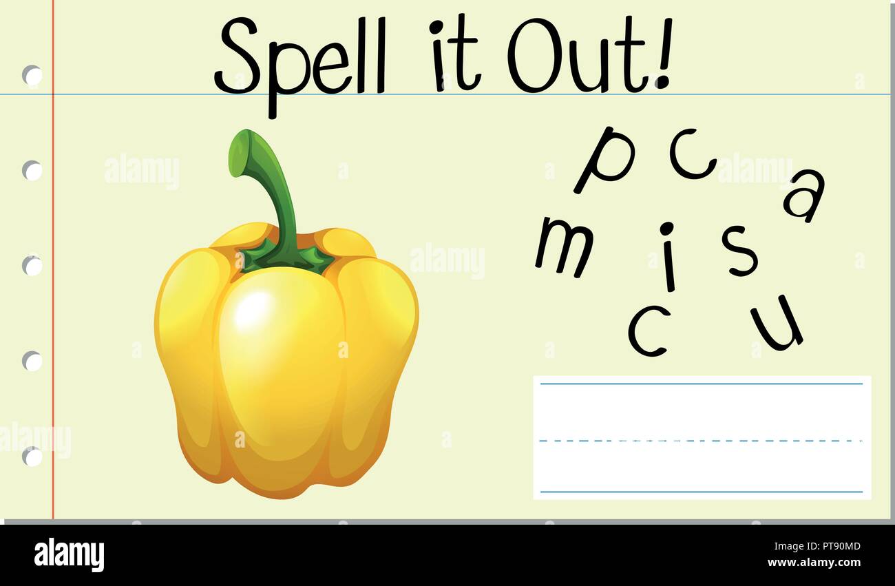 Spell it out capsicum illustration Stock Vector Image & Art - Alamy