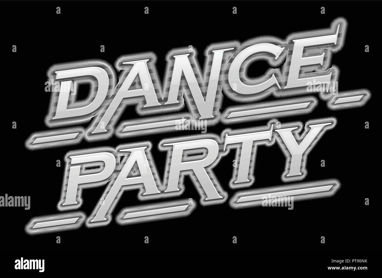 Dance party black scene text illustration Stock Vector Image & Art - Alamy