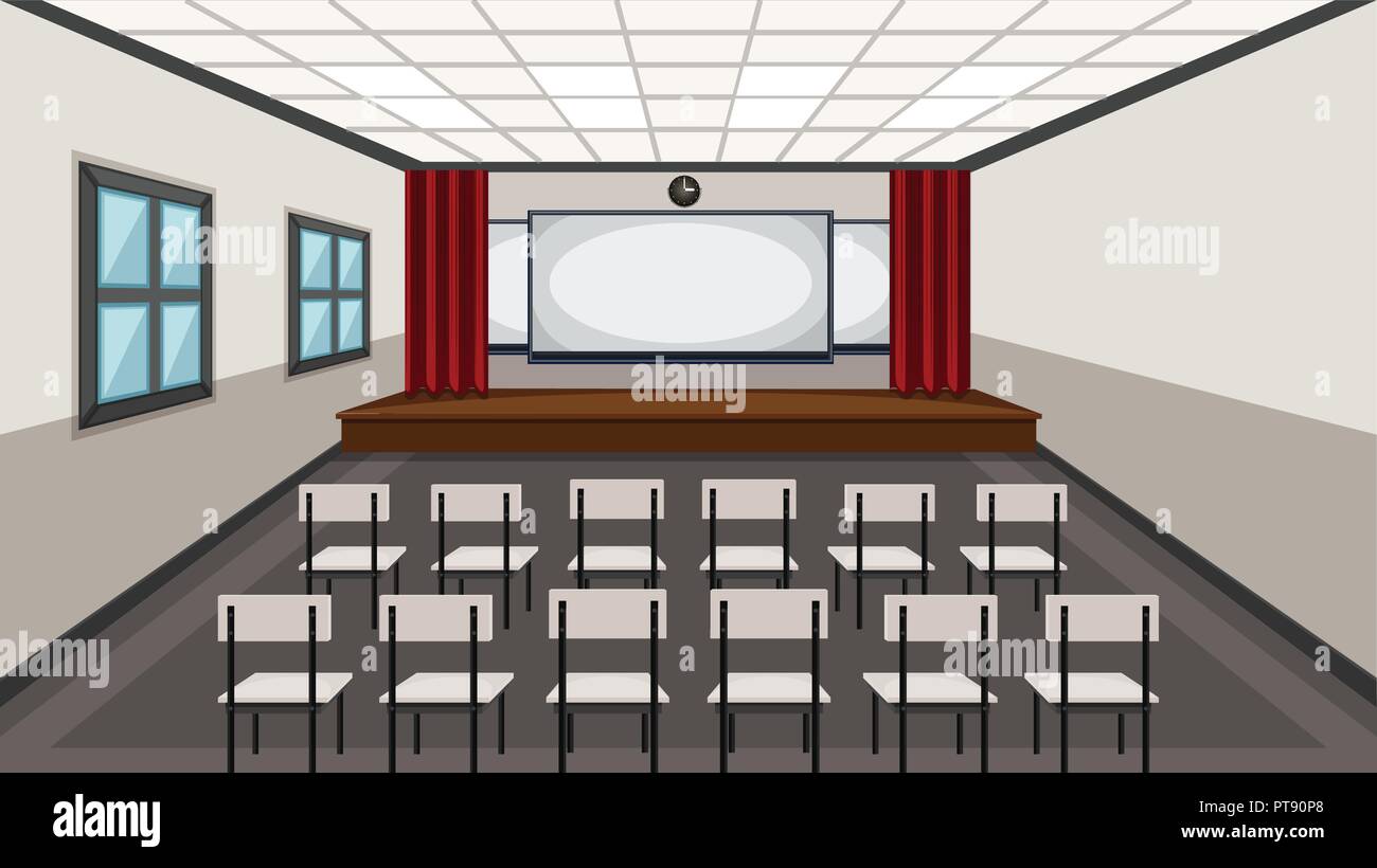 Interior of drama classroom illustration Stock Vector Image & Art - Alamy