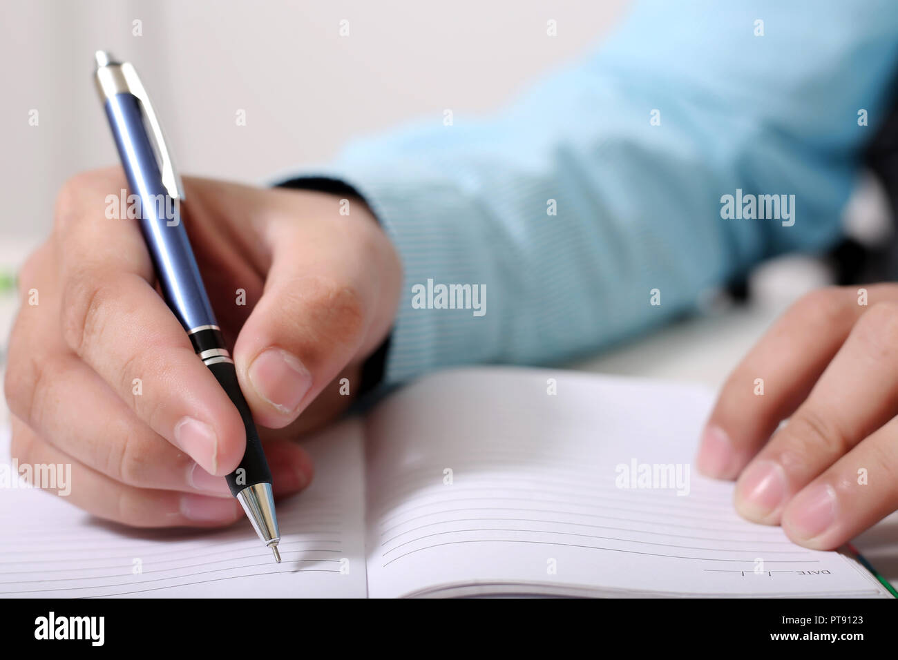 Hand writing in notebook isolated hi-res stock photography and images ...