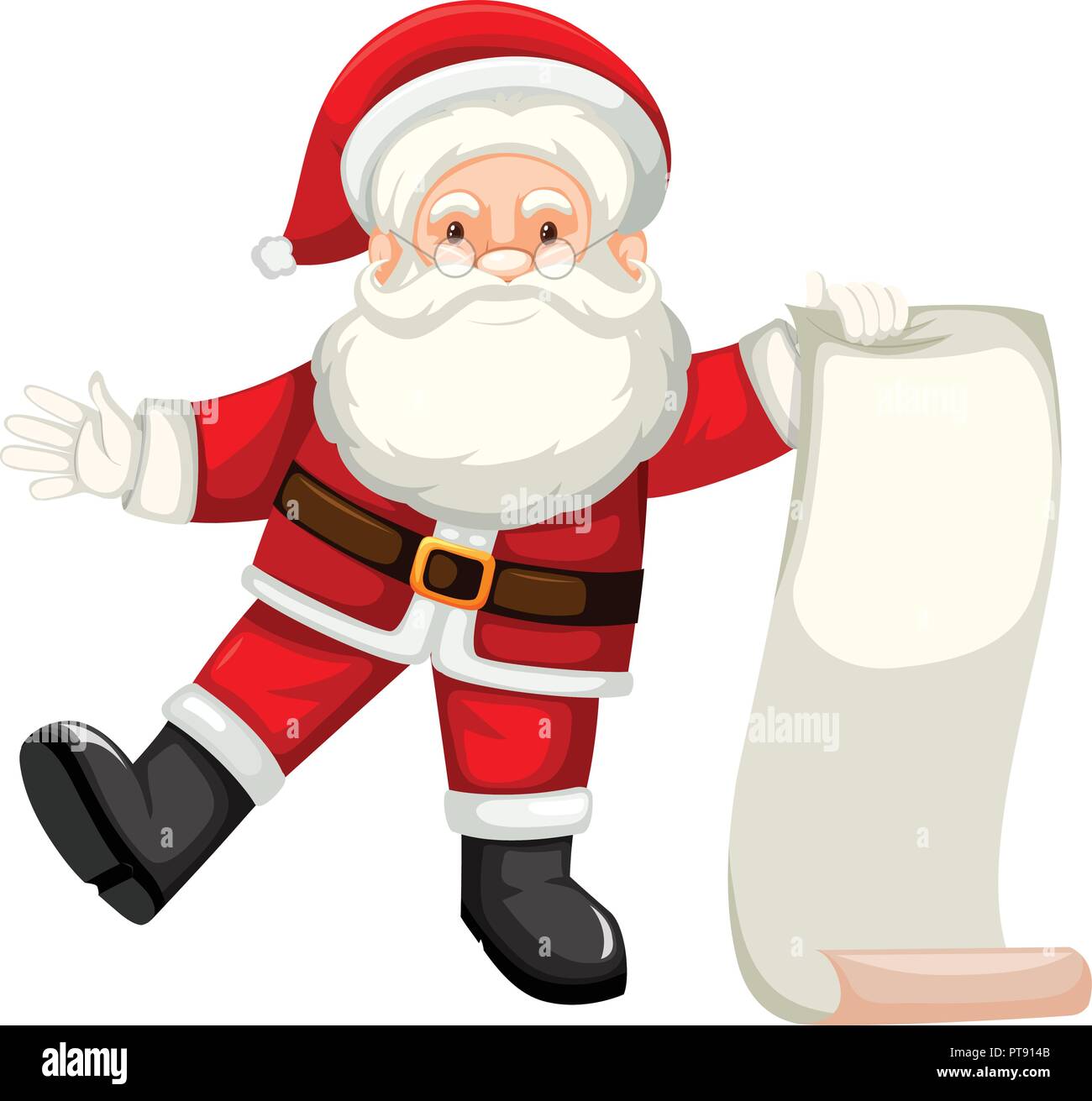 A santa holding paper list illustration Stock Vector Image & Art - Alamy