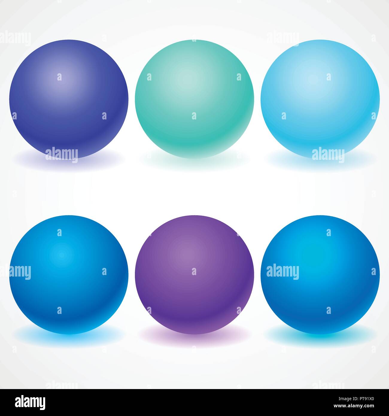 Set of multicolored spheres with shadows Stock Vector Image & Art - Alamy