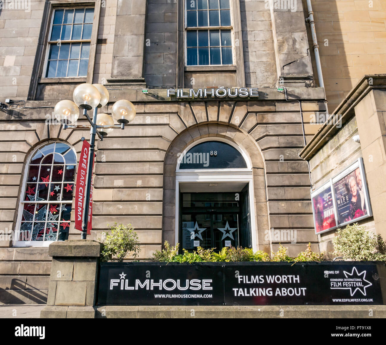 Sign outside and entrance of The Filmhouse Cinema, Lothian Road ...