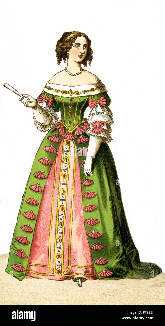 The Figure represented here Maria Theresa, Queen of France, in 1666 ...