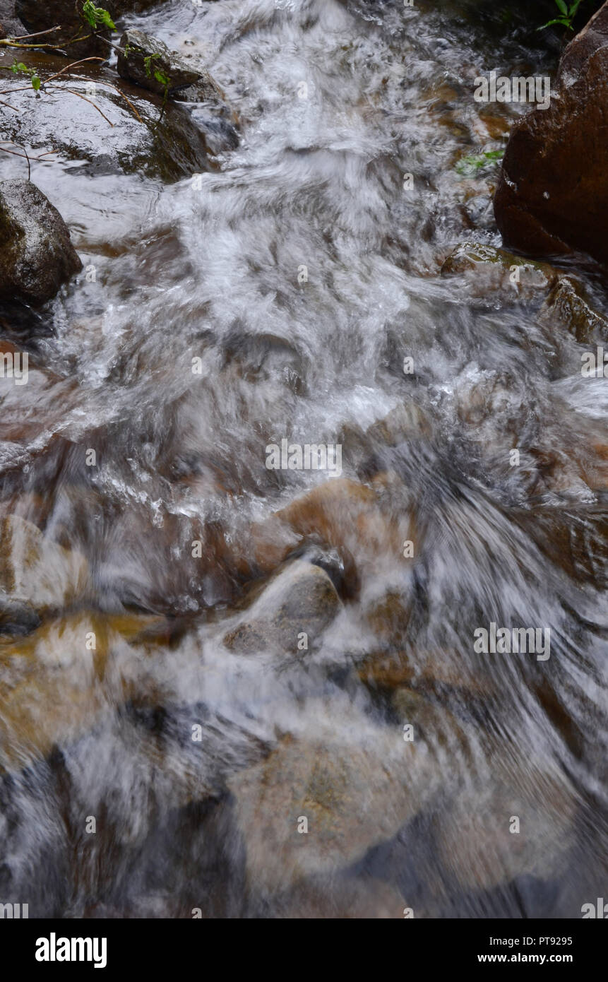 slow speed motion water in small river Stock Photo - Alamy