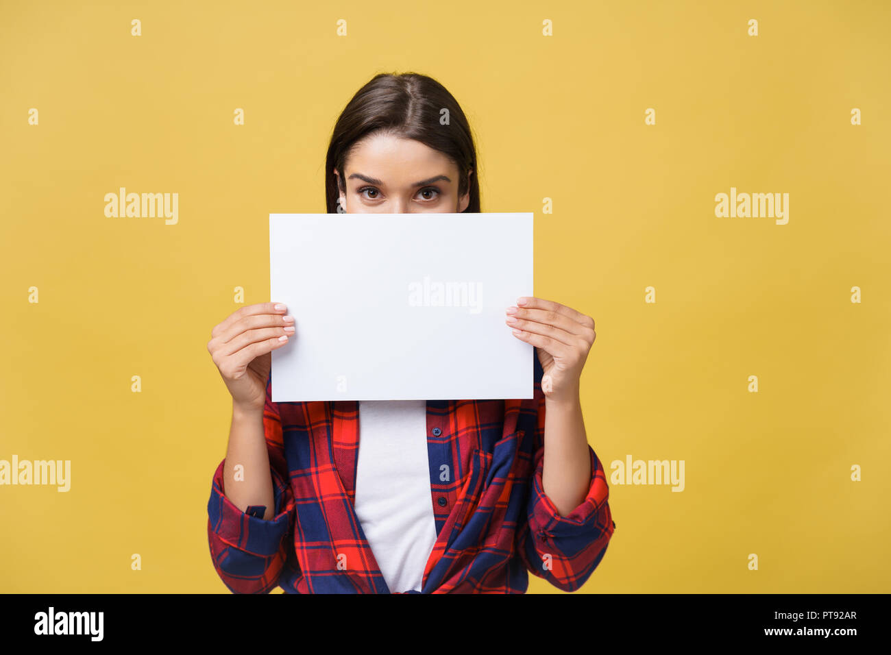 Hands peeking over edge hi-res stock photography and images - Alamy
