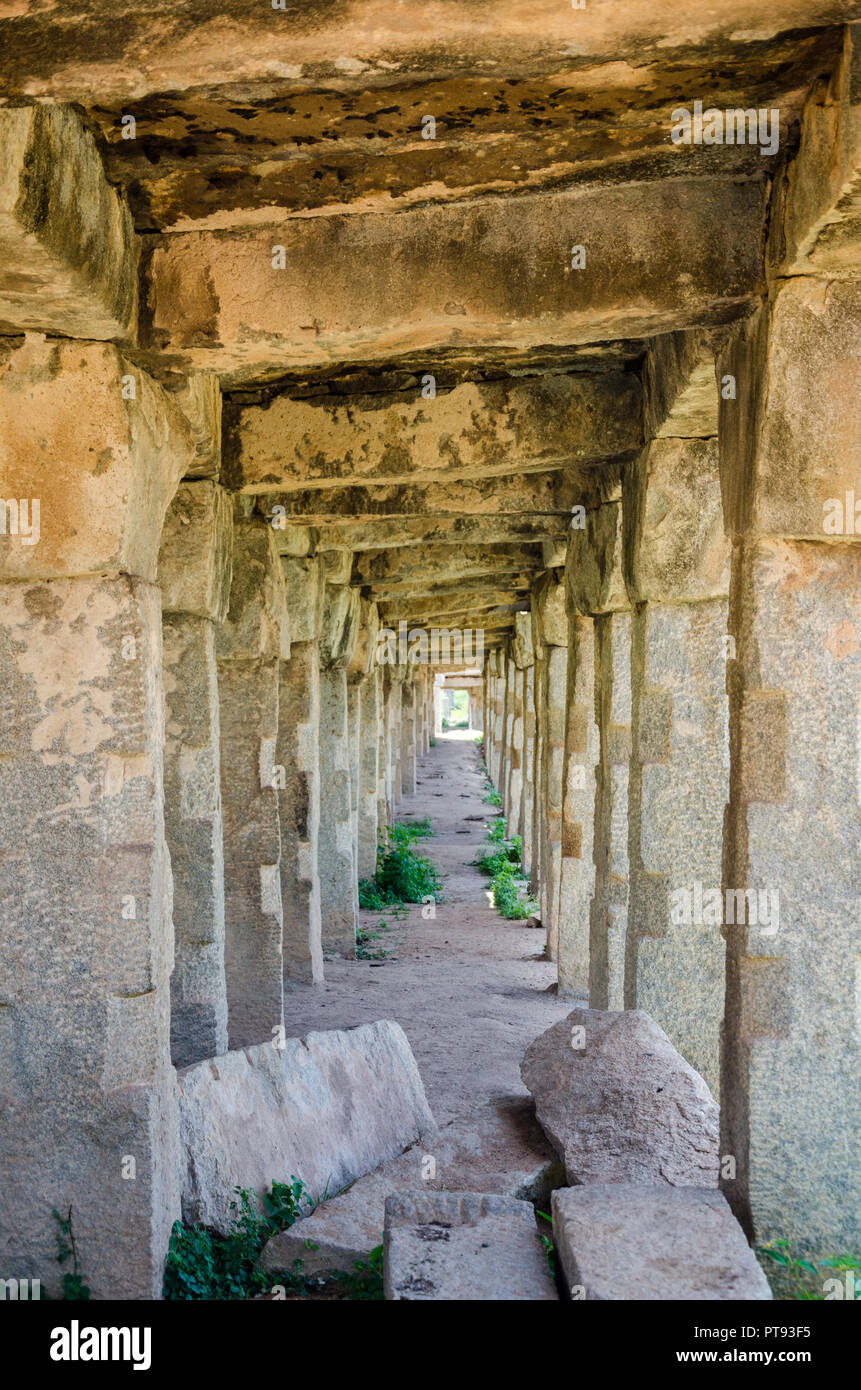 Krishna Bazar ( Market ) opposite Krishna Temple in Hampi, Karnataka ...