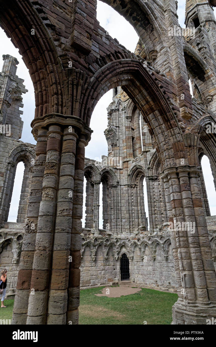 Whitby Abbey, East Cliff, Whitby, North Yorkshire, England, UK Stock ...