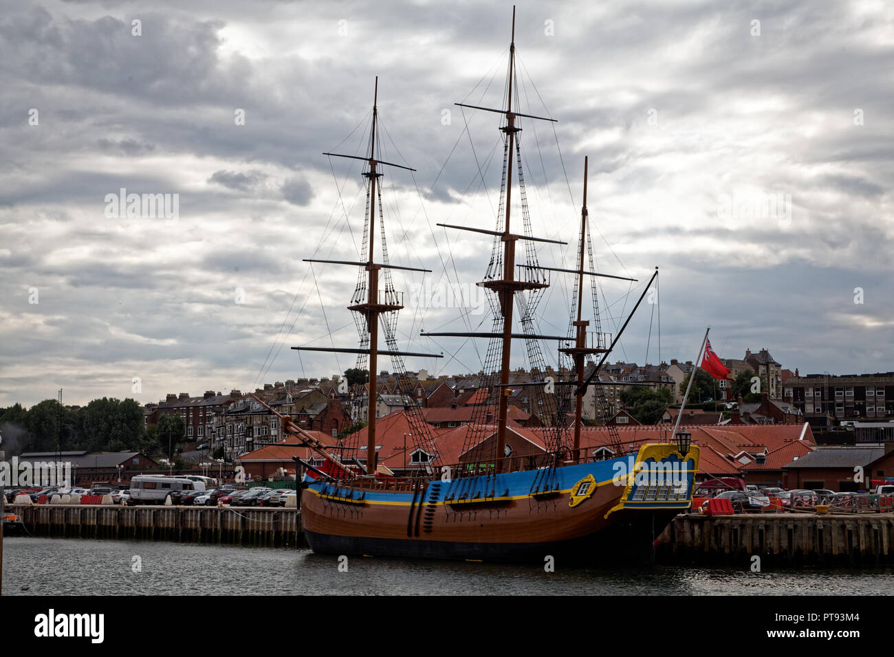 Full sized replica of Captain Cook's Endeavour, Whitby, Yorkshire ...