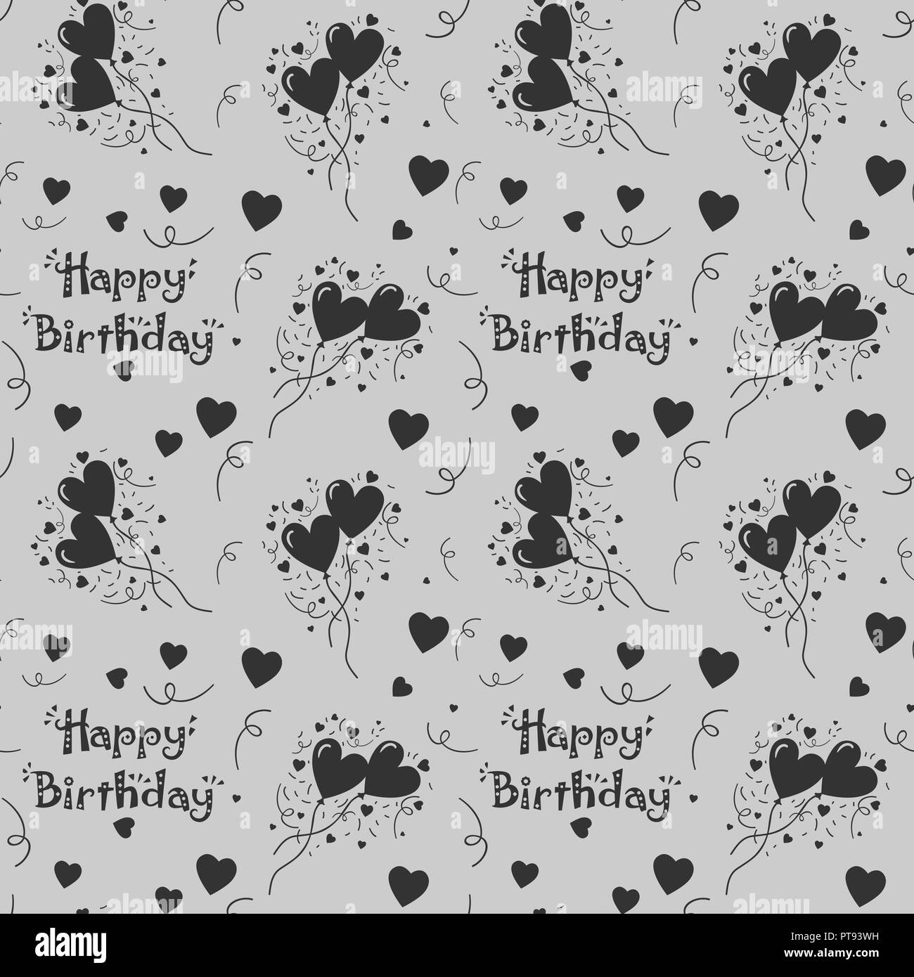 Happy birthday banner Black and White Stock Photos & Images - Alamy