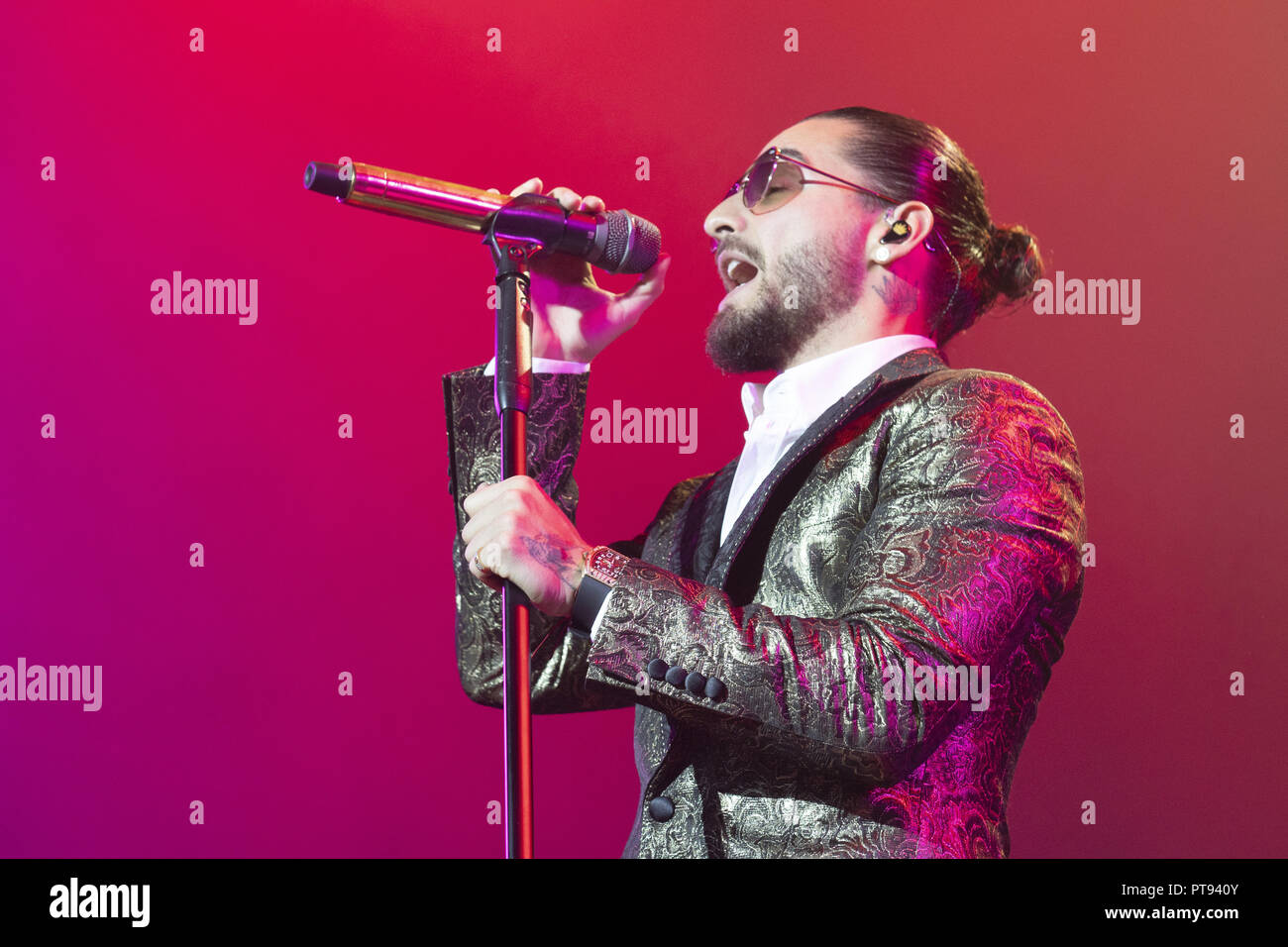 Columbian singer Maluma performs at the WiZink Center as part of his 'F ...