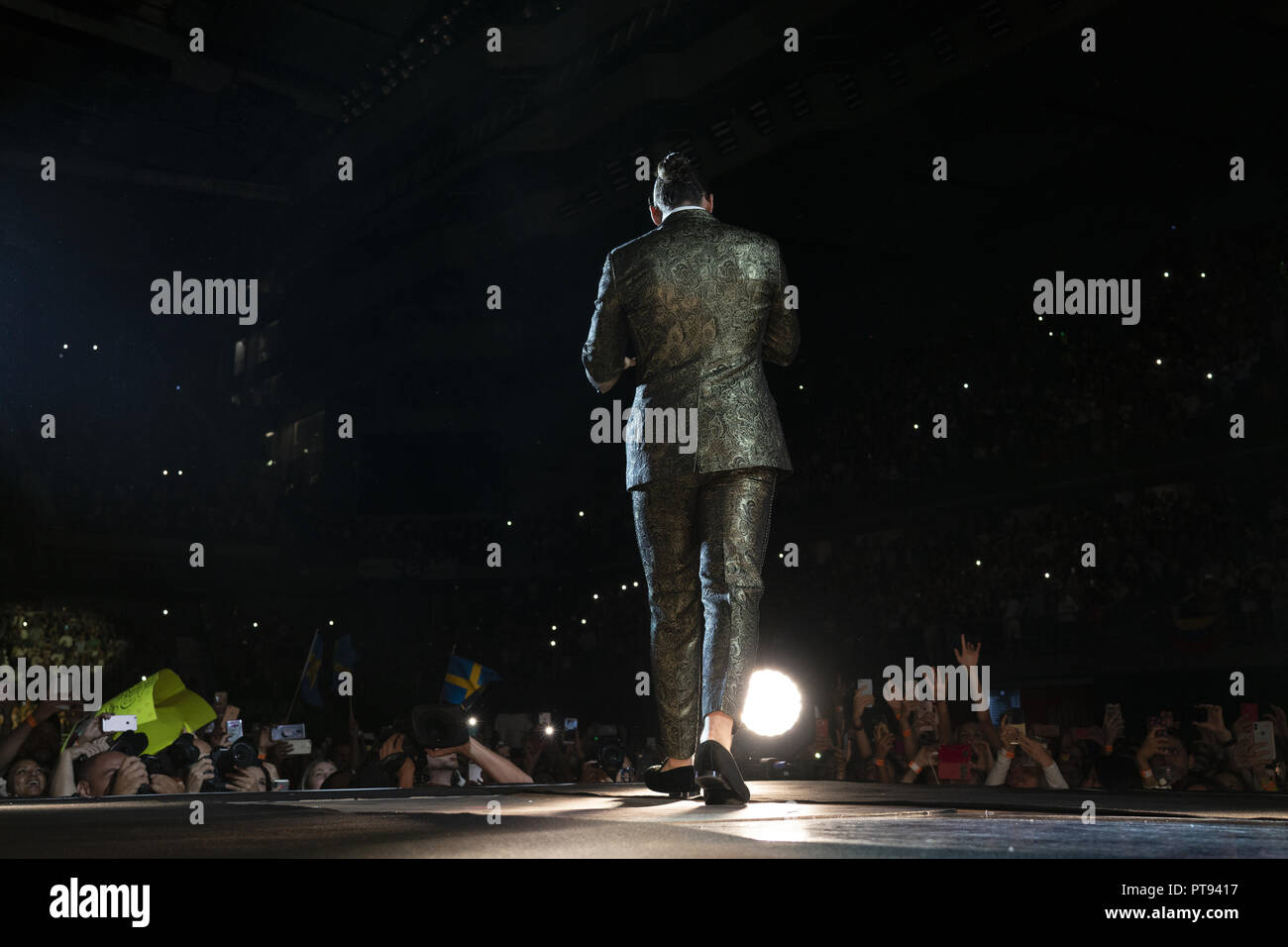 Columbian singer Maluma performs at the WiZink Center as part of his 'F ...