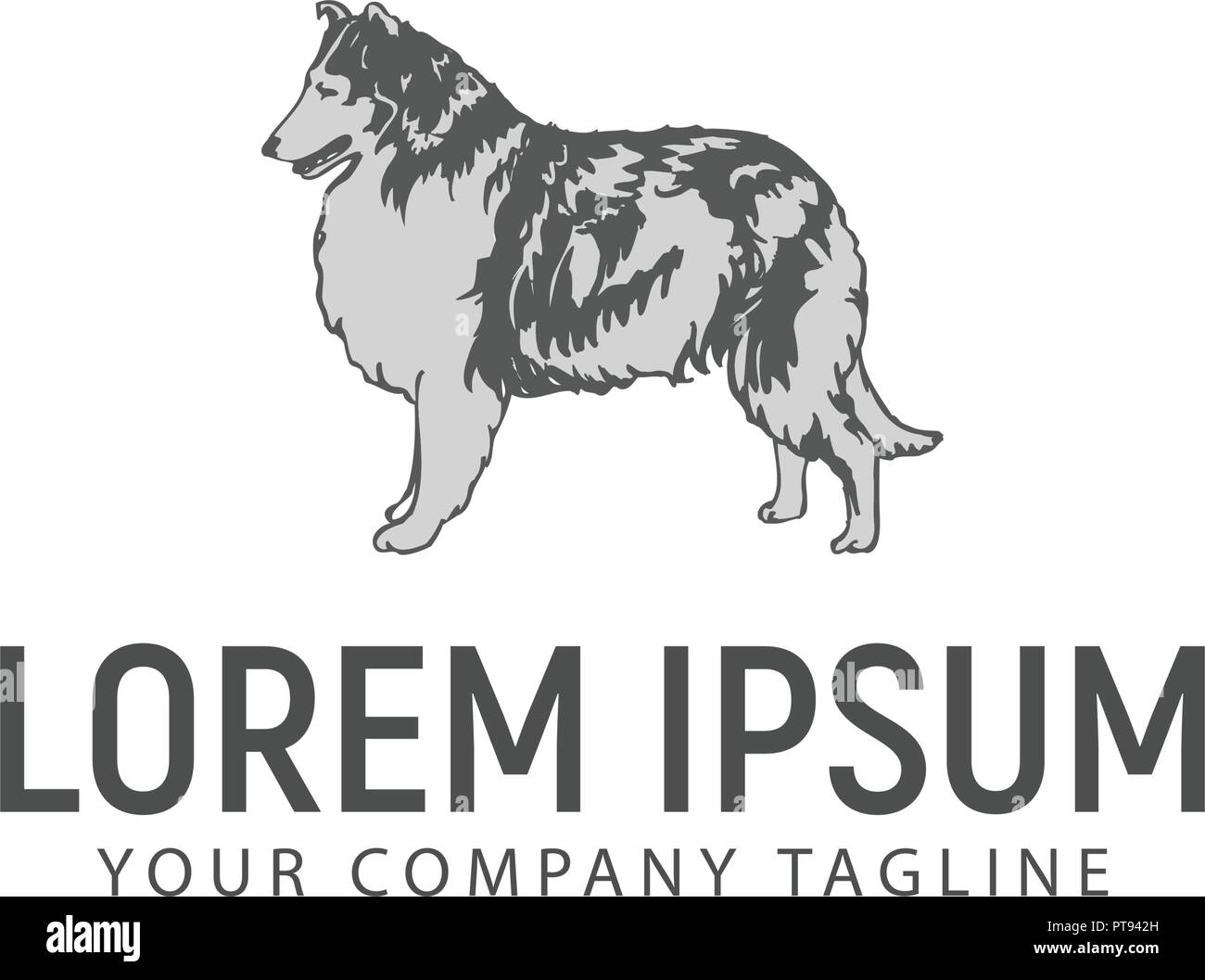 Stand dog logo. pet dog logo logo design concept template Stock Vector ...