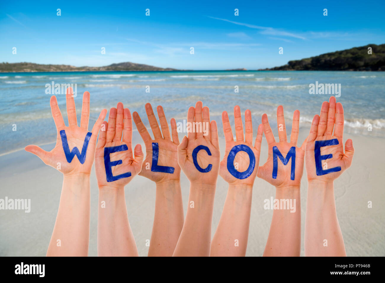 Welcome hands hi-res stock photography and images - Alamy