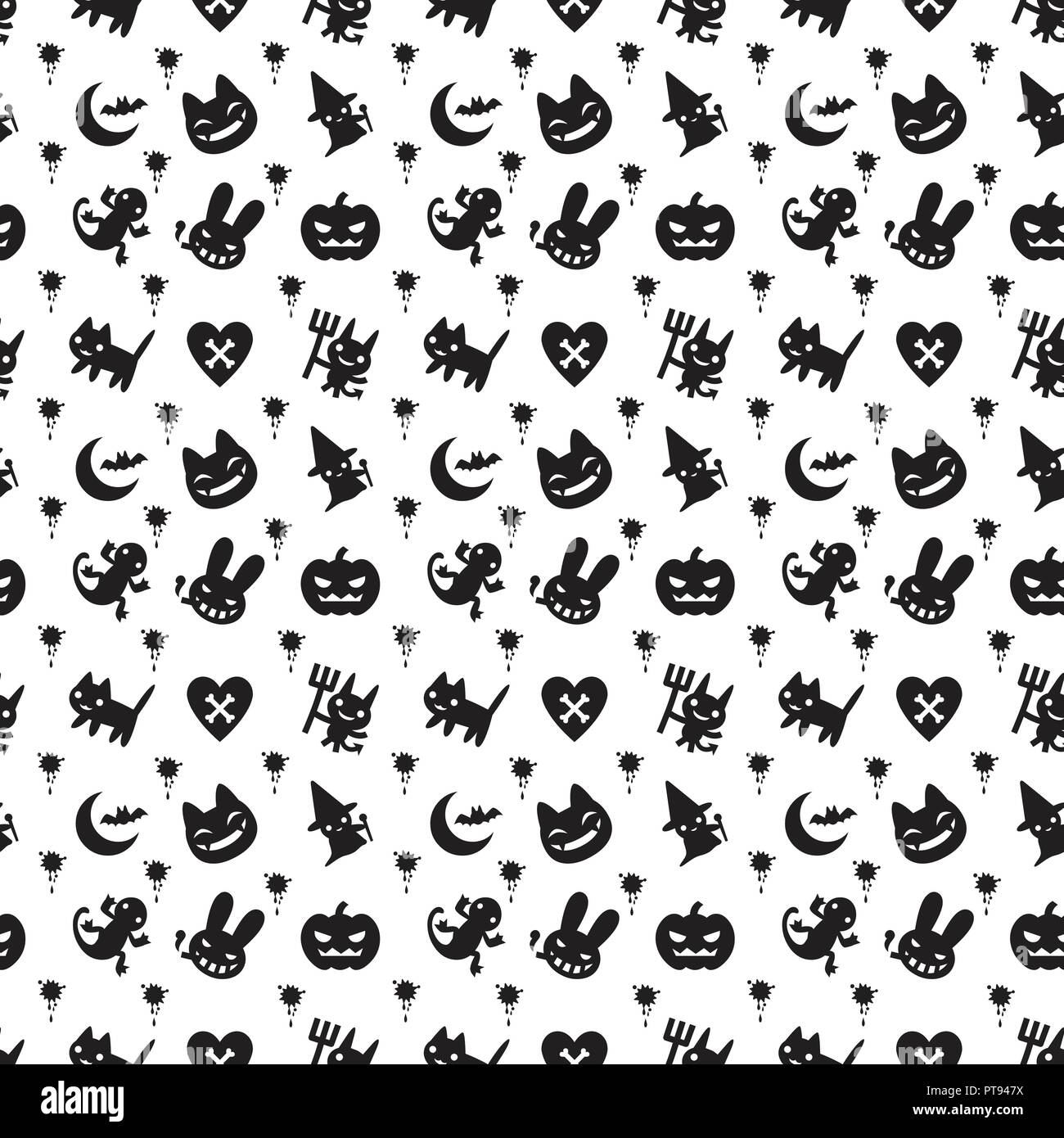 cute hallowen pattern background with dark color Stock Vector Image ...