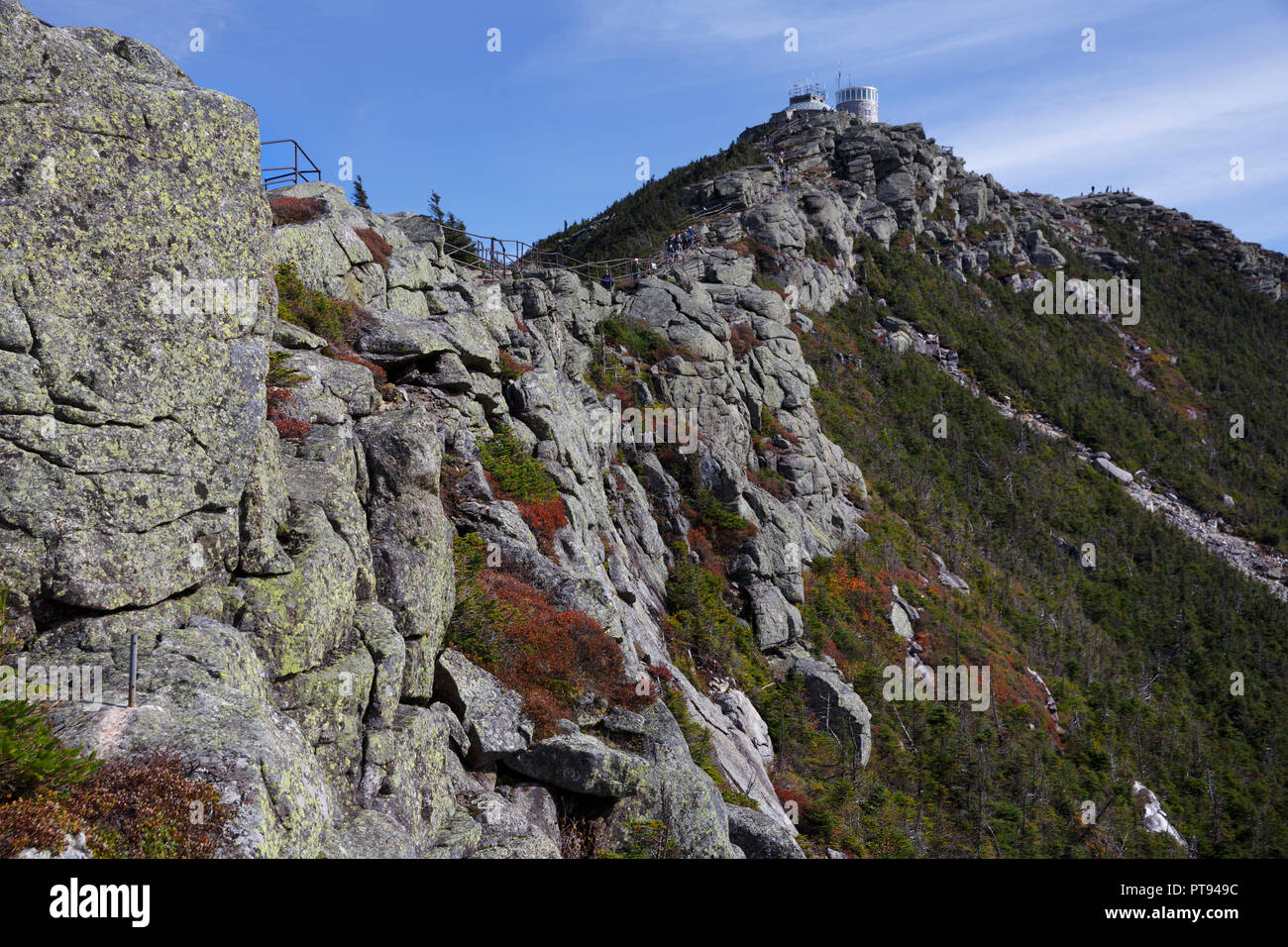 Summit trail, Whiteface Mountain, Adirondacks, New York, USA Stock ...