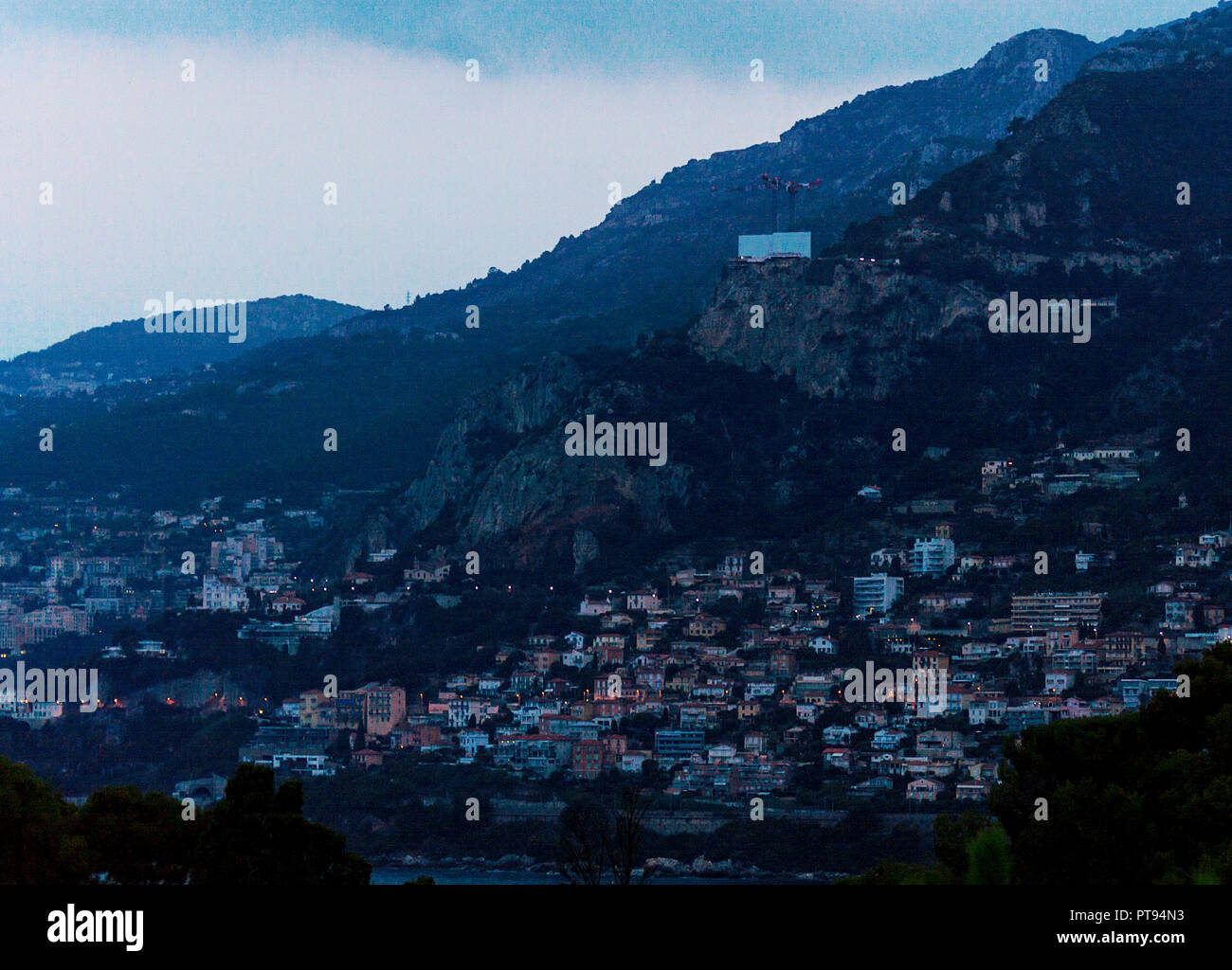 Roquebrune cap martin sunset hi-res stock photography and images - Alamy