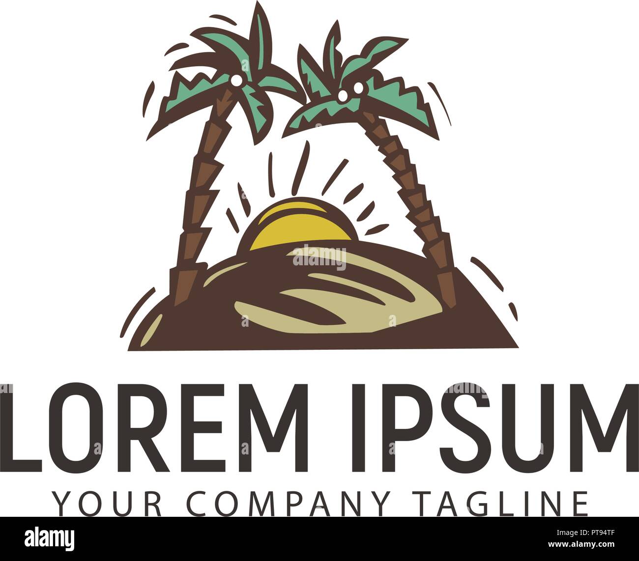 Lettering summer paradise hand hi-res stock photography and images - Alamy