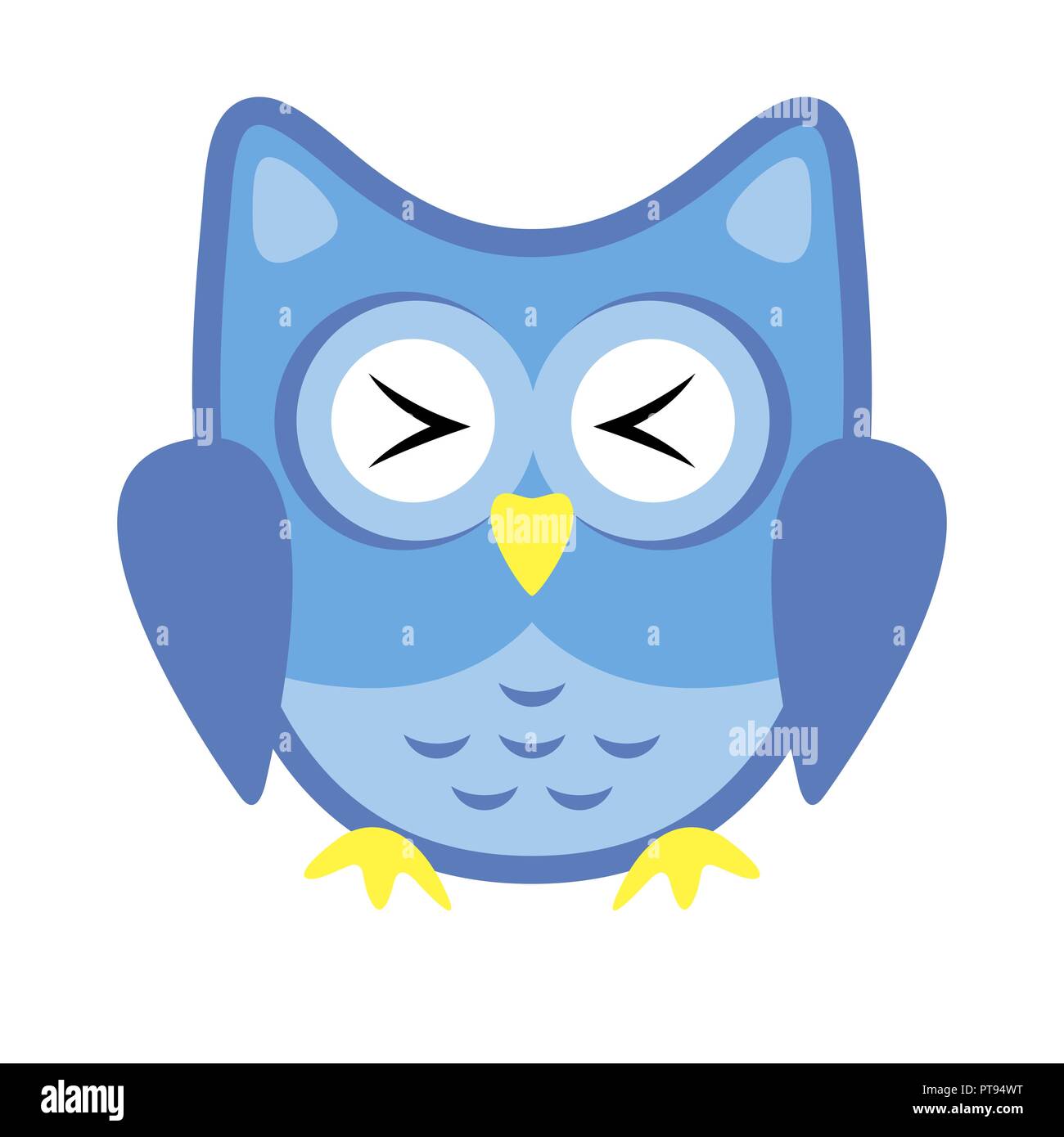 Owl stylized icon blue colors Stock Vector Image & Art - Alamy