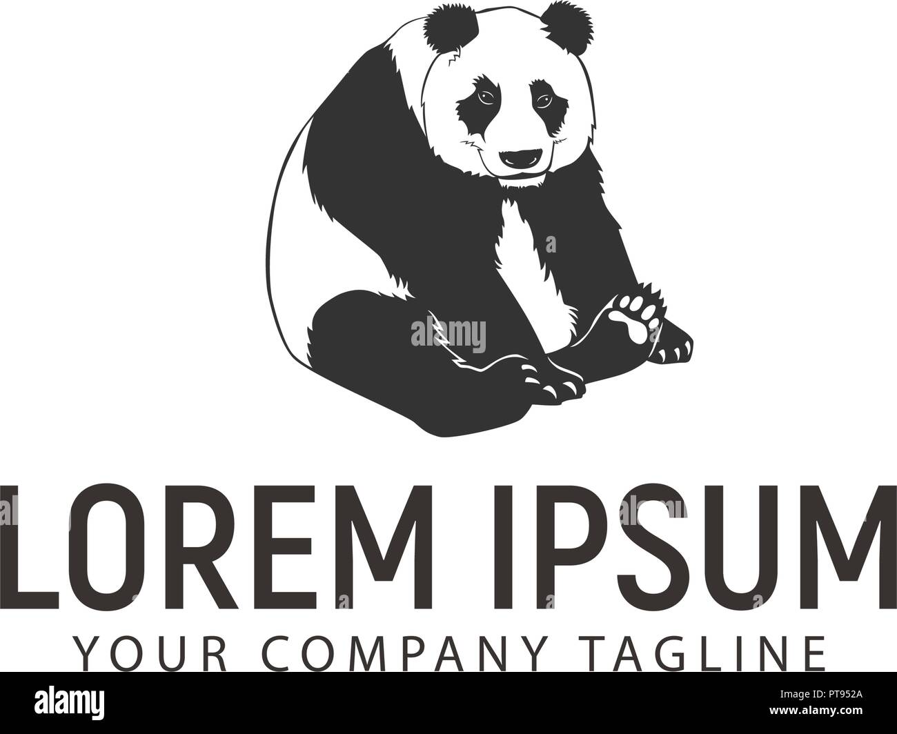 Panda logo vector hi-res stock photography and images - Alamy