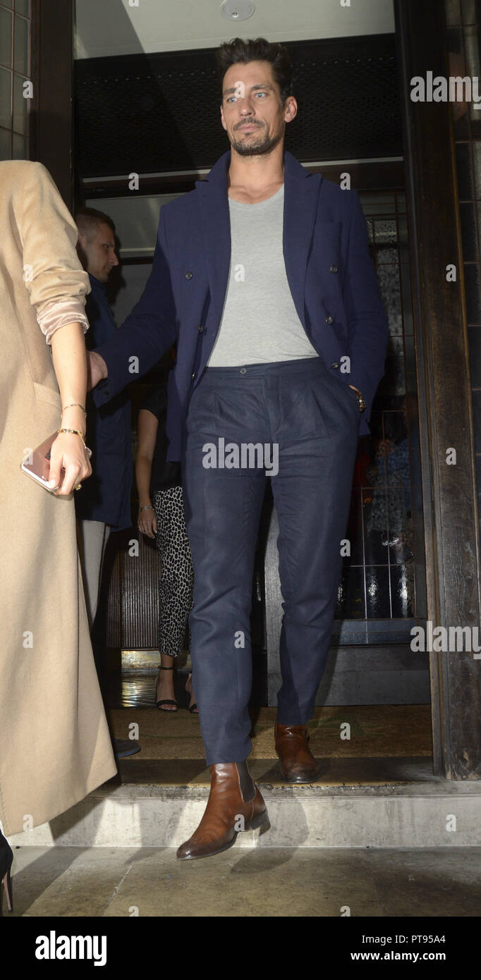 David Gandy and a partner leave Restaurant 34 in Mayfair Featuring ...