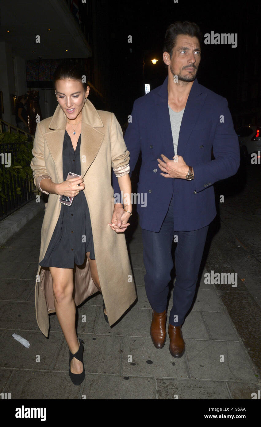 David Gandy and a partner leave Restaurant 34 in Mayfair Featuring ...