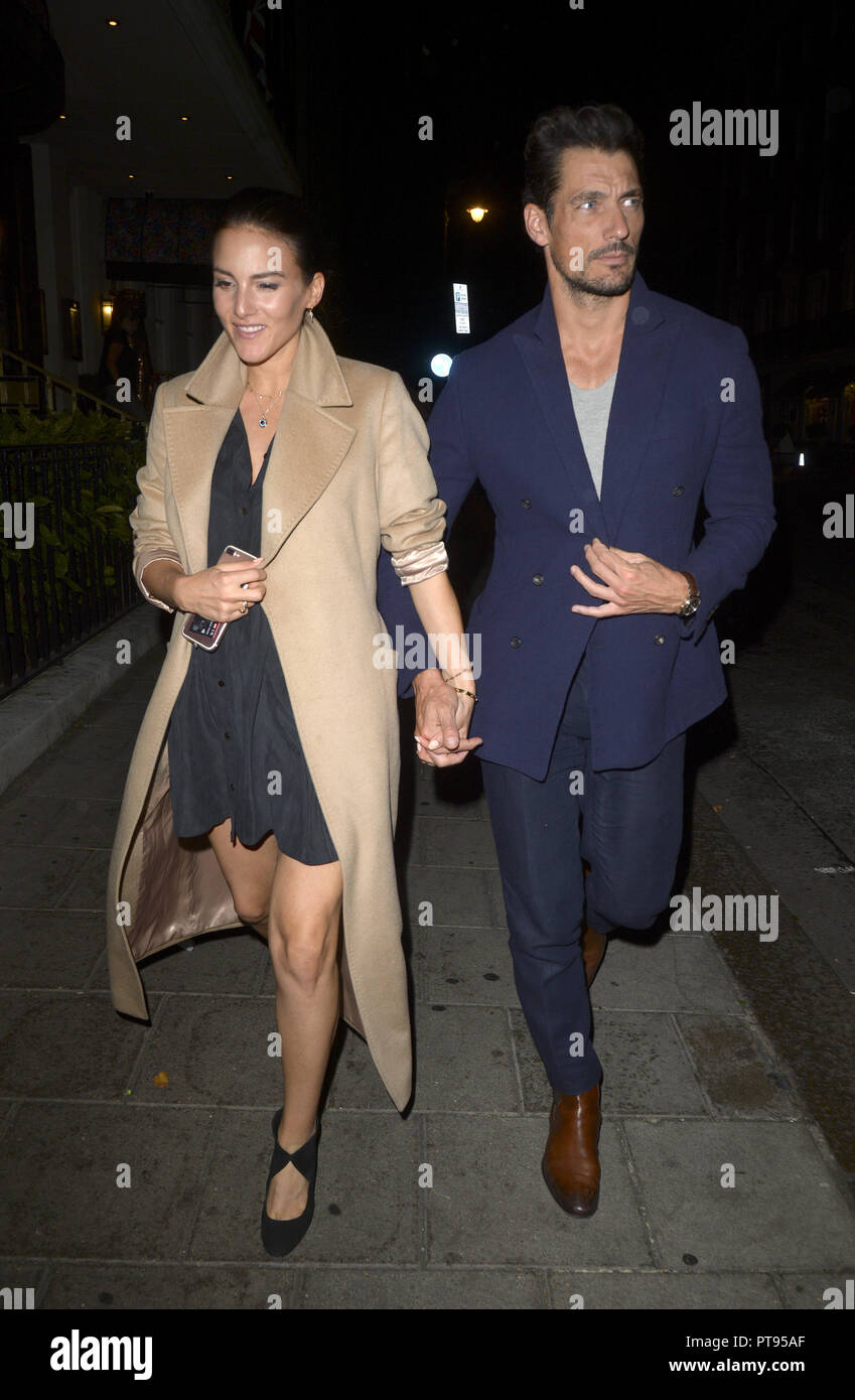 David Gandy and a partner leave Restaurant 34 in Mayfair Featuring ...