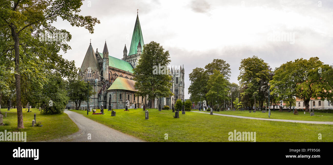 The Nidaros Cathedral and cemetery, the northernmost medieval cathedral ...