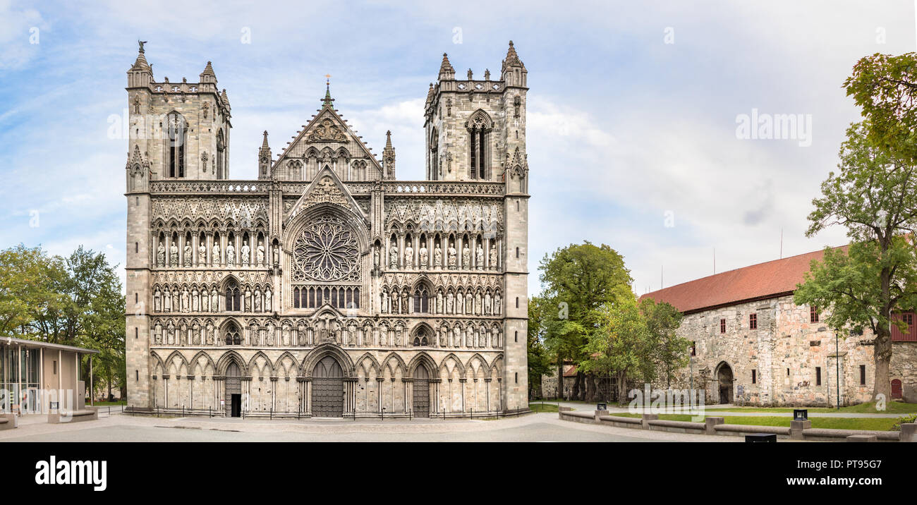 The Facade of the Nidaros Cathedral, the northernmost medieval ...