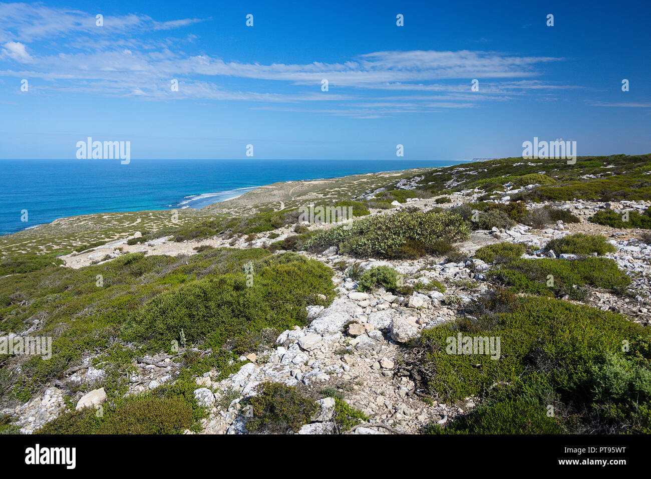 Bunda Cliffs bordering the Nullarbor Plain South Australia Stock Photo ...