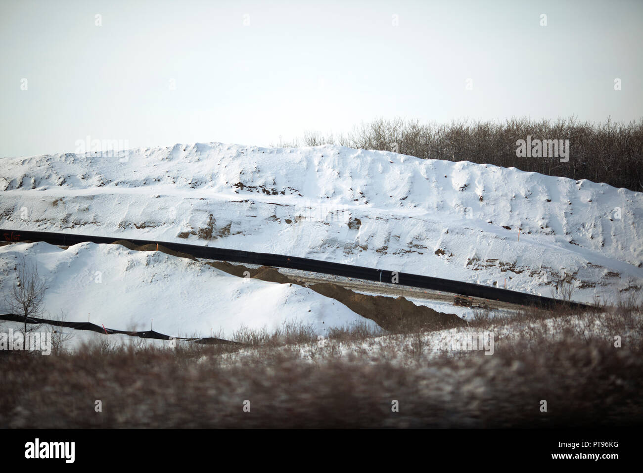 Workers construct the Enbridge Athabasca Pipeline Twinning Project in ...