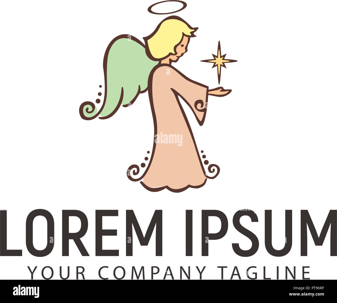 Angel logo hi-res stock photography and images - Alamy