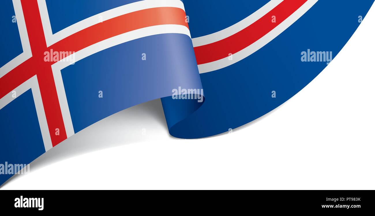 Iceland flag, vector illustration on a white background Stock Vector ...