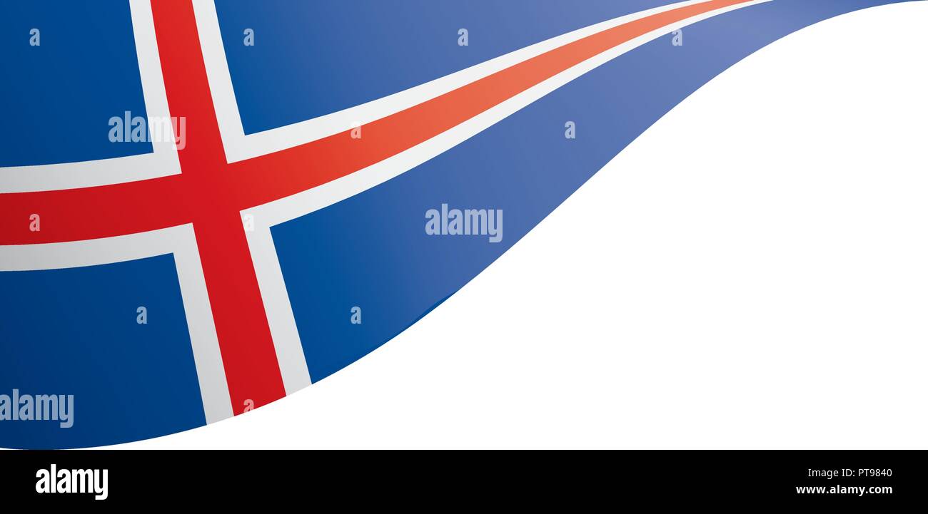 Iceland flag, vector illustration on a white background Stock Vector ...