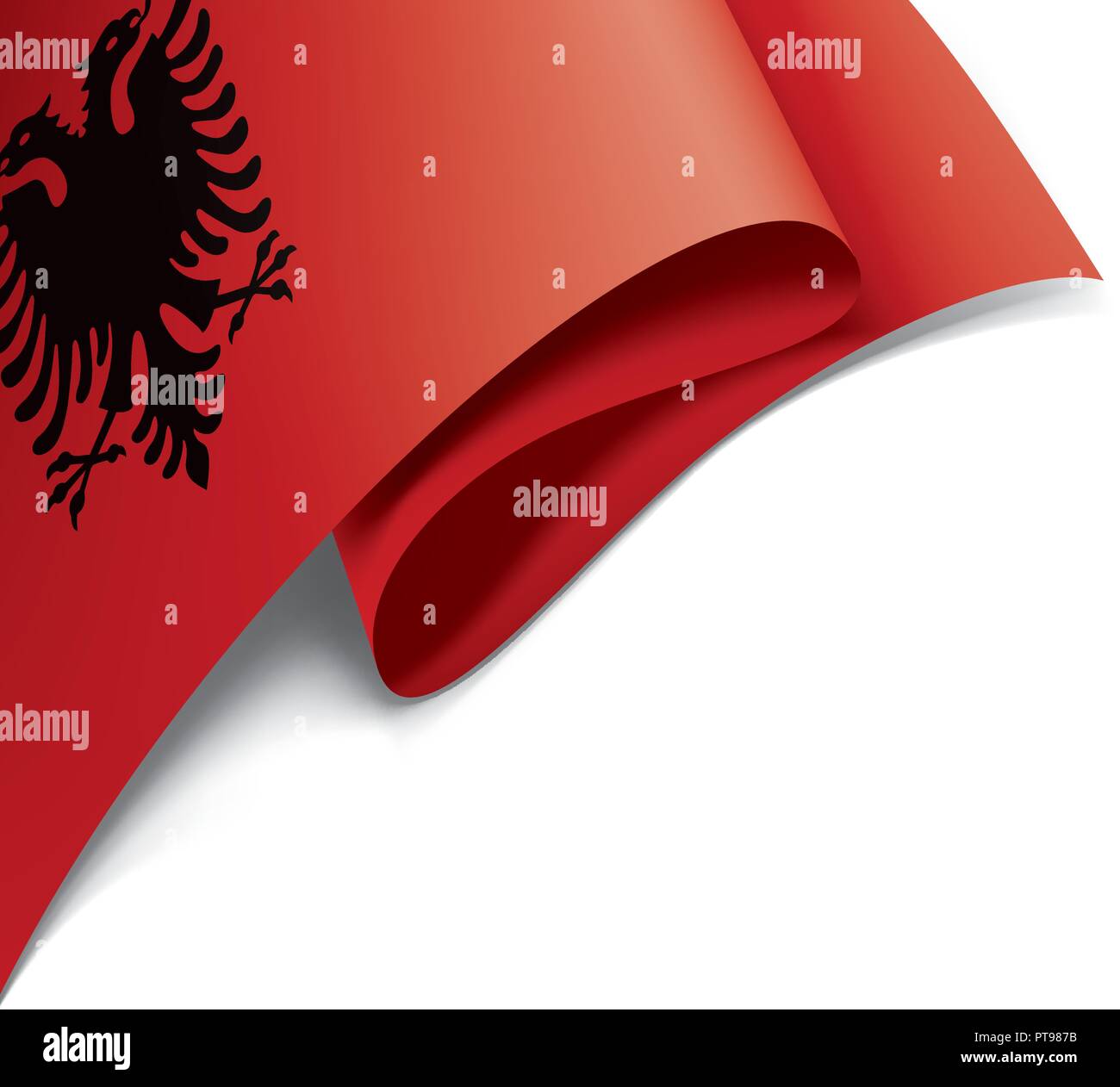 Albania flag, vector illustration on a white background Stock Vector ...