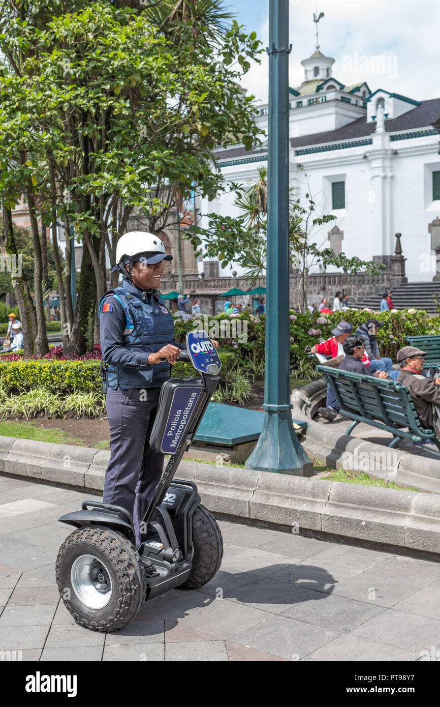 Police Officer on Segway Plaza Grande o de la Independencia ...