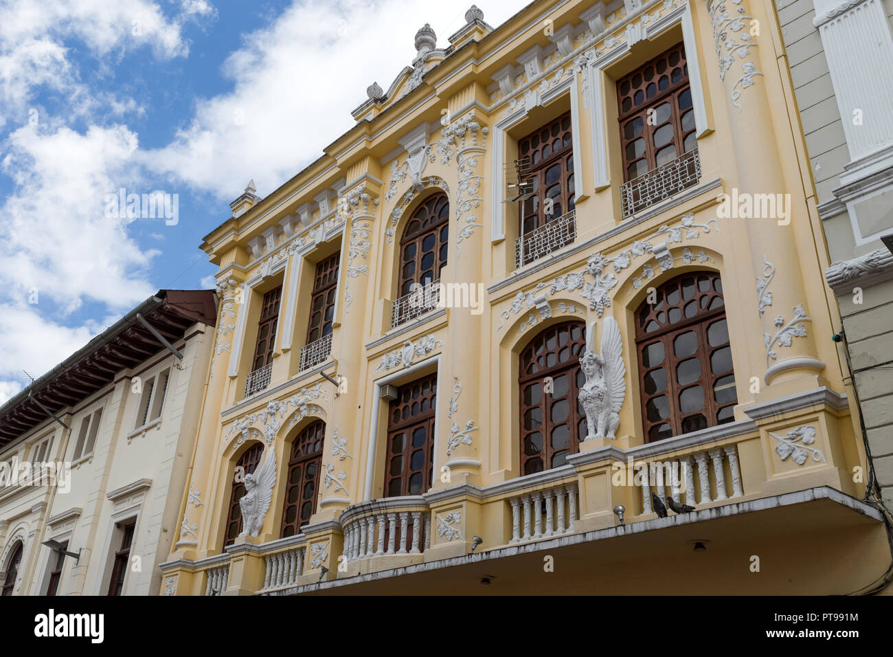 Colonial building UNESCO World heritage Centre Quito Ecuador Stock ...