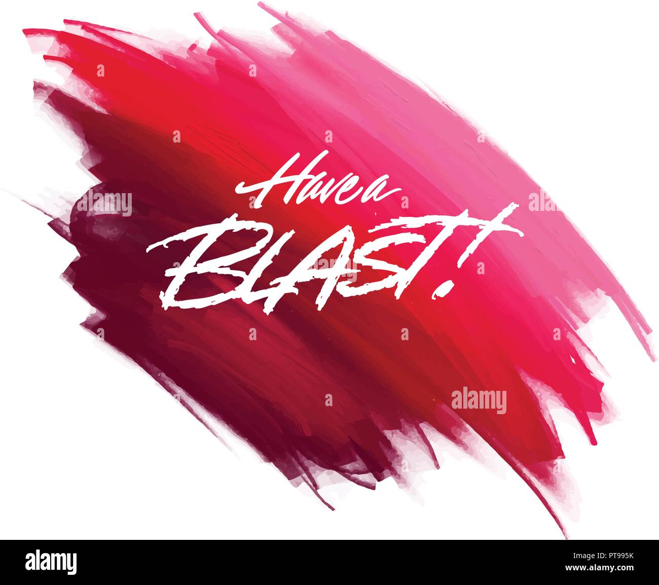 Hand-written lettering brush phrase There Blast with watercolor ...