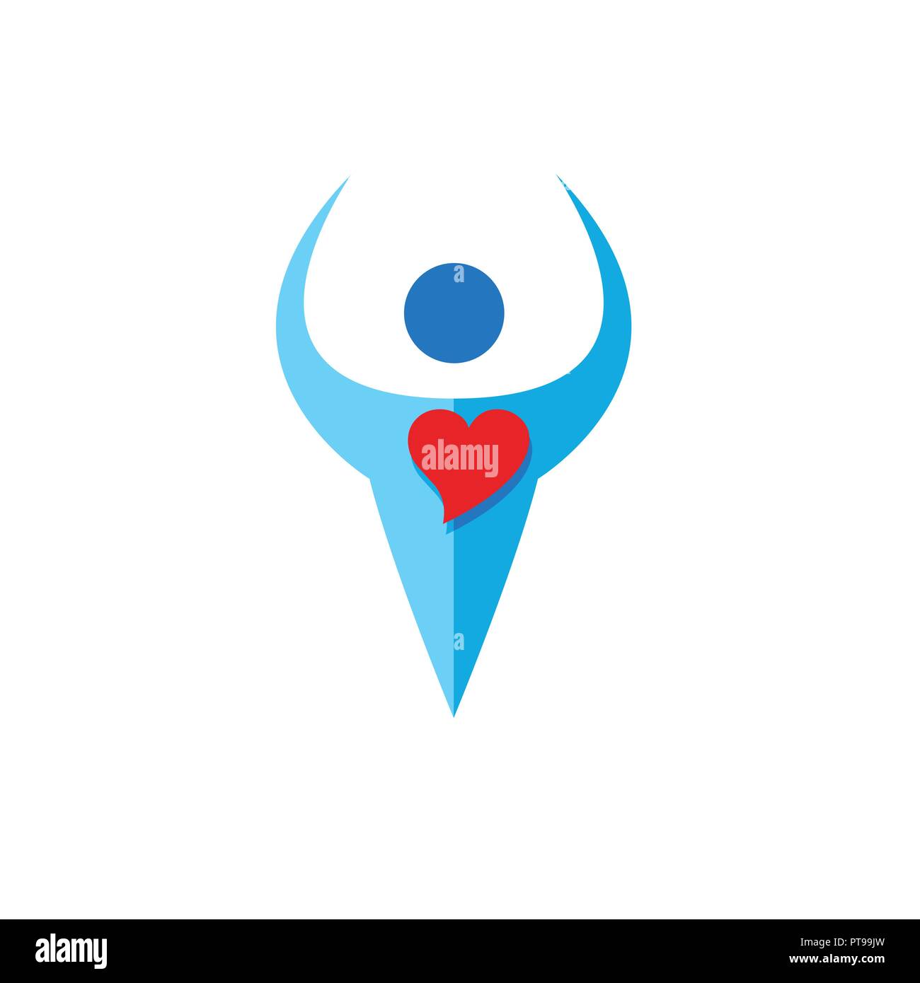 Vector heart in stylized man Stock Vector Image & Art - Alamy