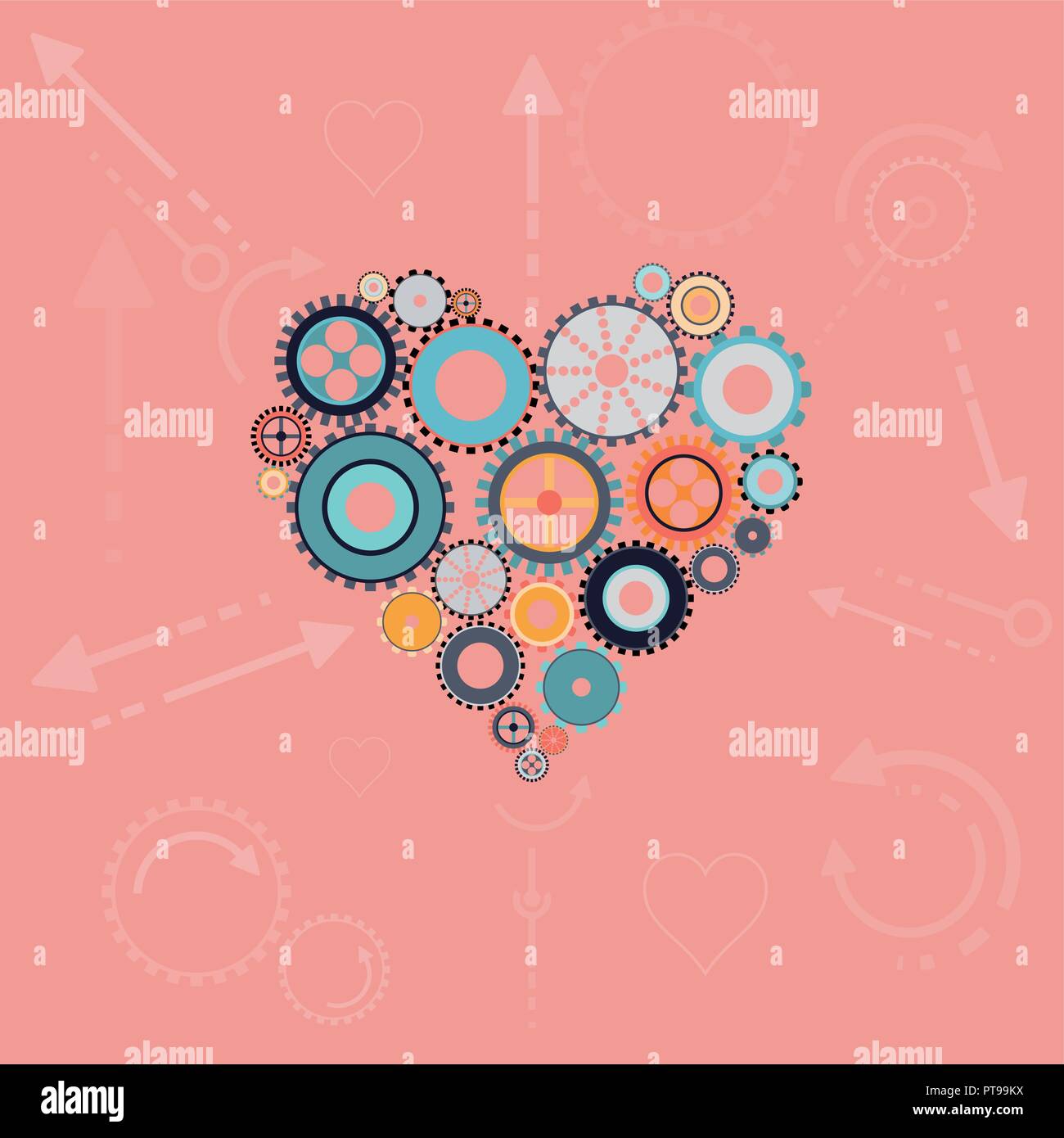 Perfect heart concept in flat design Stock Vector Image & Art - Alamy
