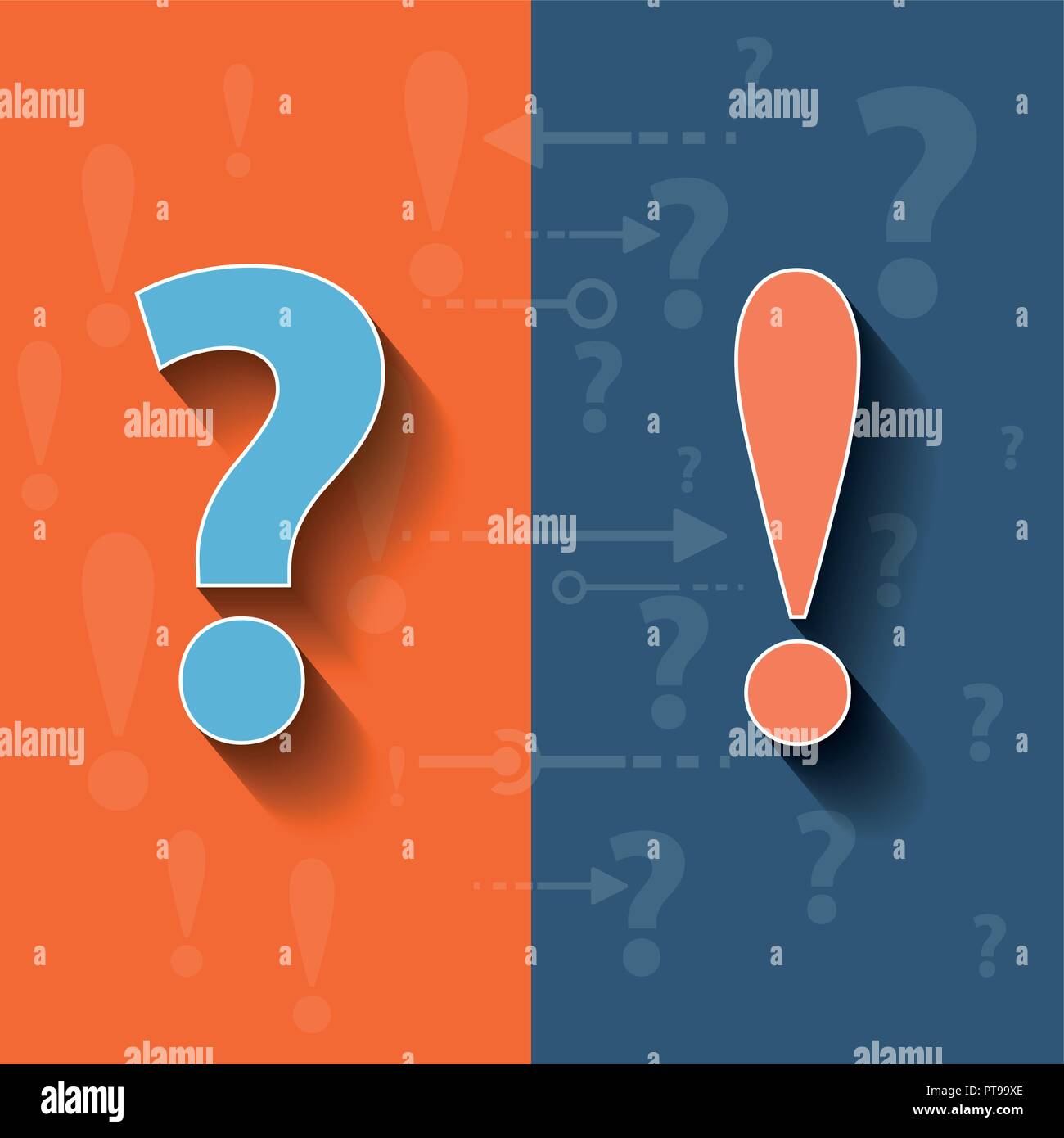 Vector Concept of doubt and certainty in flat design Stock Vector Image ...