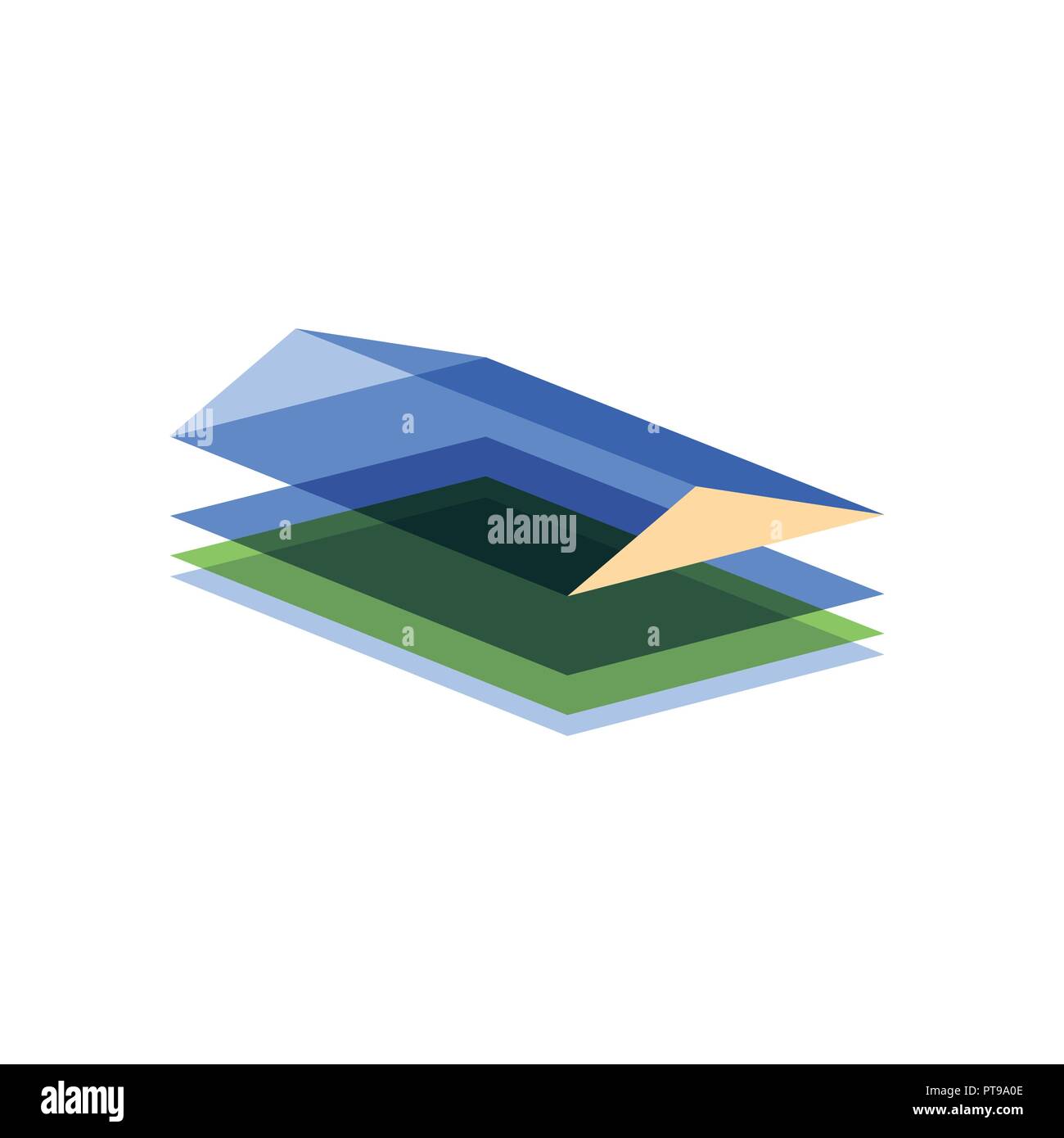 Vector abstract shape of house in glass Stock Vector Image & Art - Alamy