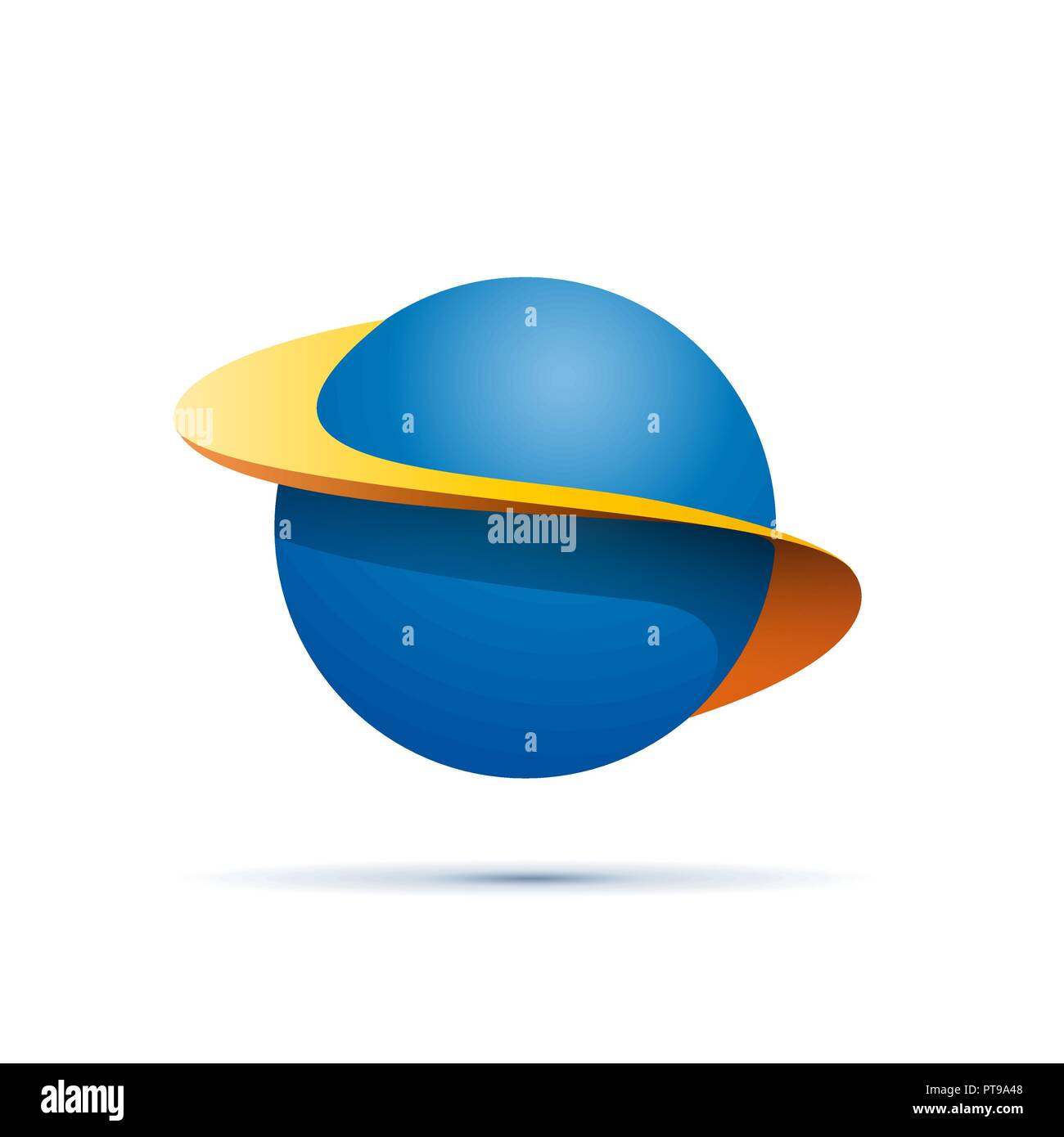 Vector sign abstract shape of sphere with orbits Stock Vector Image ...