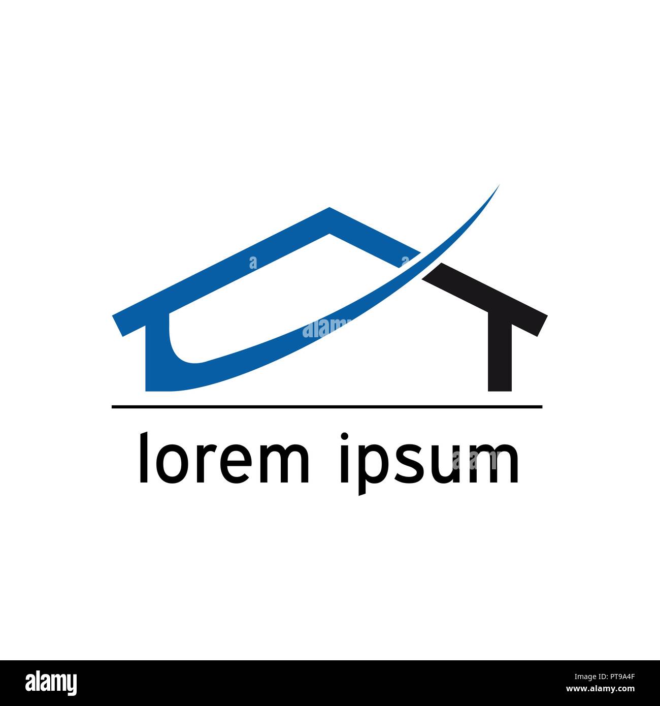 Vector sign strip house, blue and black Stock Vector Image & Art - Alamy